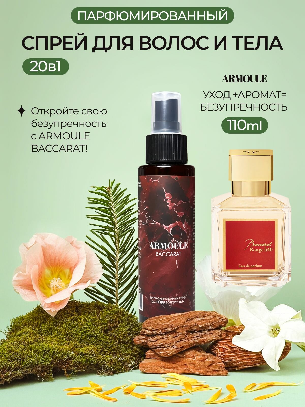 Парфюмированный Спрей Baccarat 540 для волос и тела 20 в 1