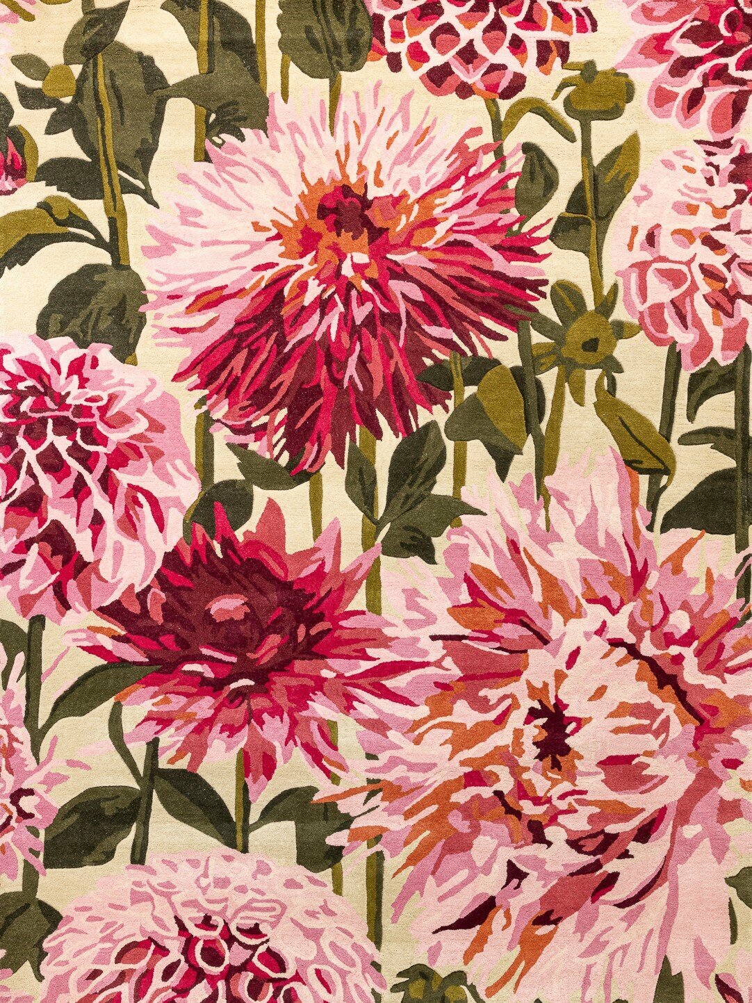 Ковер на пол 170х240см, дизайнерский, шерстяной, Dahlia Fuchsia Palm