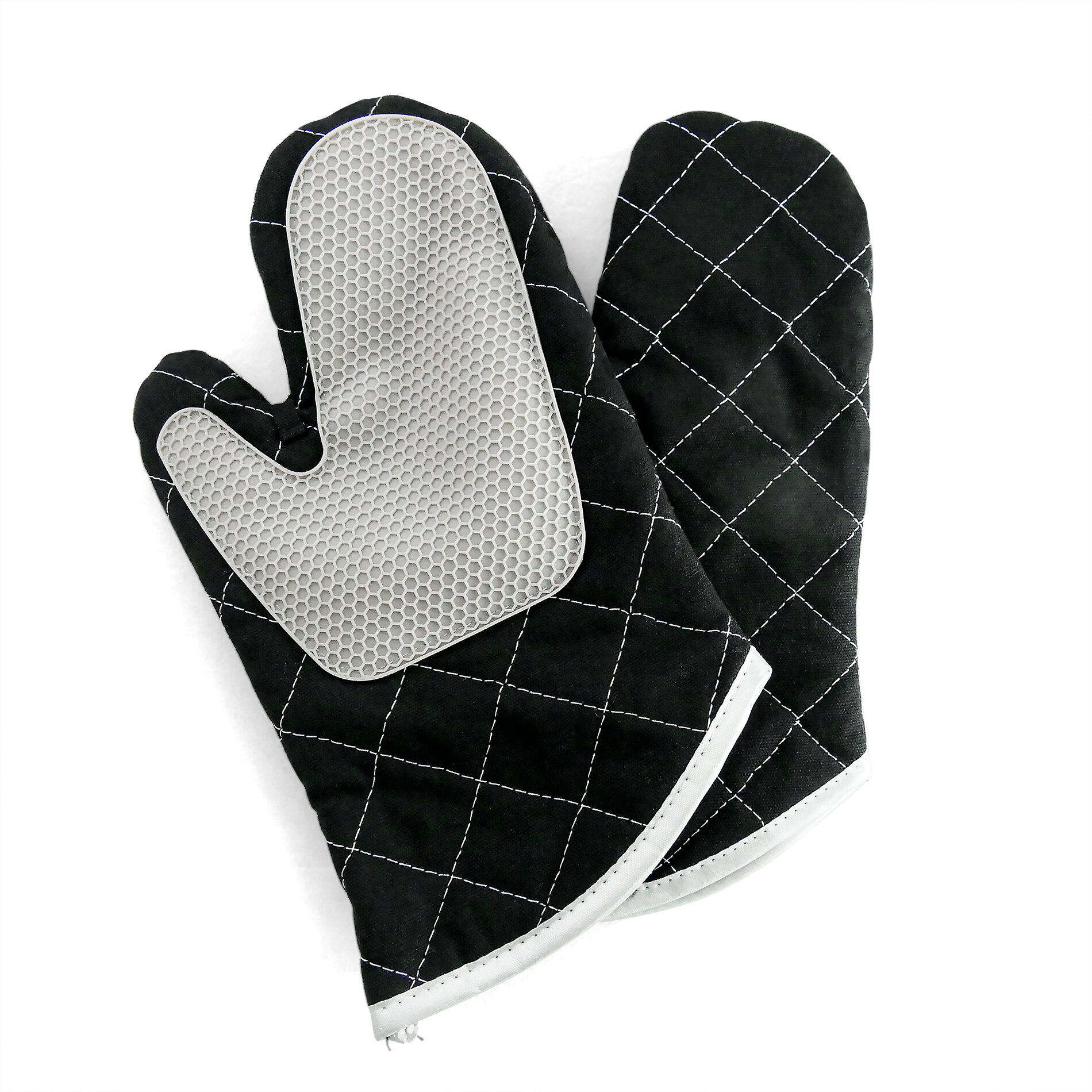 Рукавицы термостойкие с силиконовой накладкой, пара, 32 см, Henry.