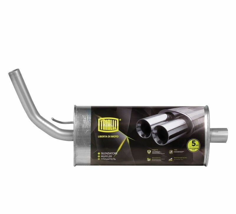 Глушитель для а/м Лада 2123 осн. н/о (с 2004 г.) без гусака (алюм. сталь)