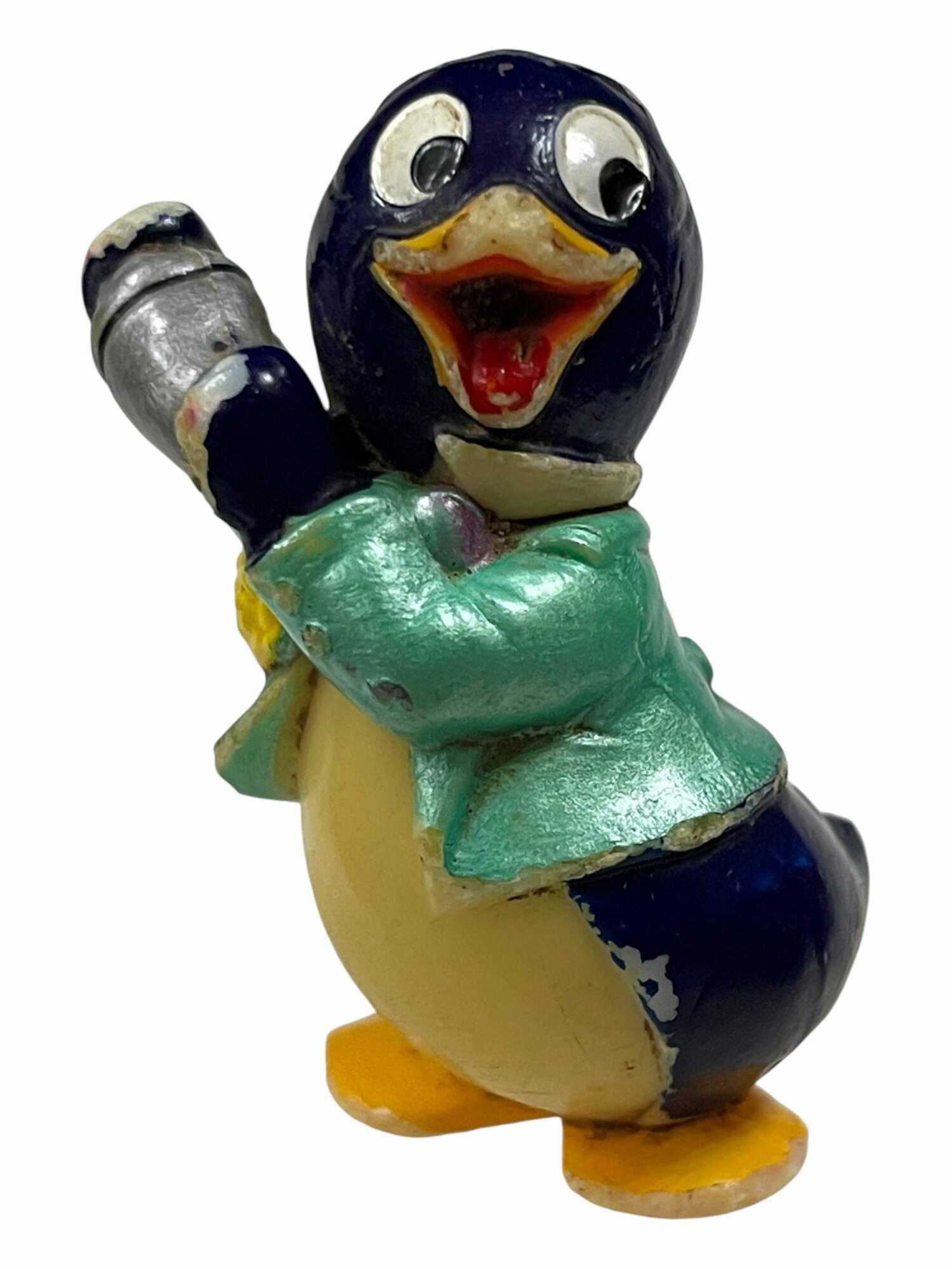 Винтажная игрушка из киндер сюрприза. Пингвин с шейкером