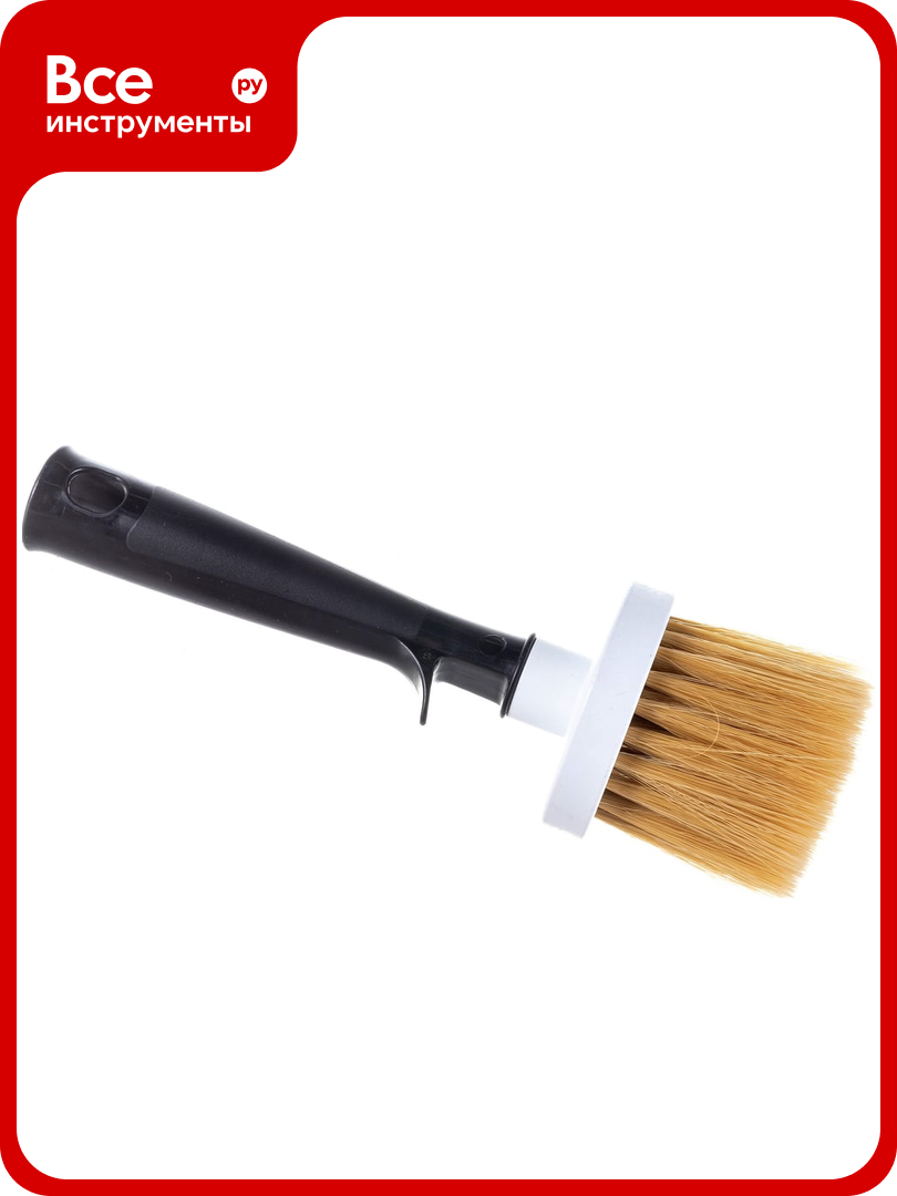 Маховая кисть DECOR d 65 мм, смешанная светлая щетина, пластиковая ручка 612-065