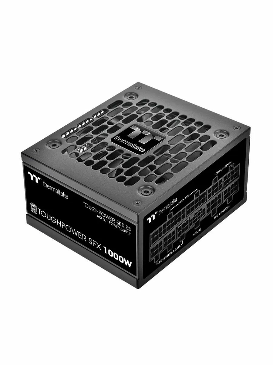 Блок питания Thermaltake Toughpower SFX 1000W (PS-STP-1000FNFAPE-1) черный - 80+ Platinum, ATX 20+4 пин, 2 x 4 pin + 4 pin CPU, 4 x 6+2 pin PCI-E
