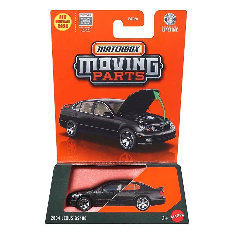 Коллекционный набор из 7 машинок Matchbox Moving Parts Mix, масштаб 1:64, модели автомобилей VOLKSWAGEN, LEXUS, FORD BRONCO, FWD28