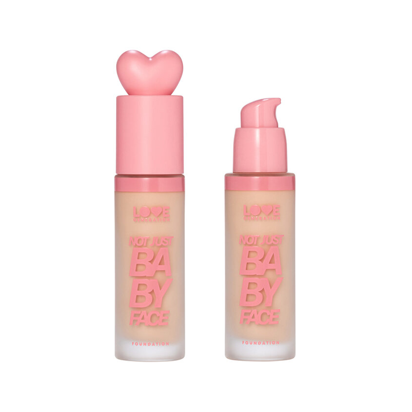 Основа тональная для лица LOVE GENERATION NOT JUST BABY FACE с эффектом естественного сияния тон 02 Light beige