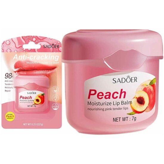 Бальзам для губ Sadoer с персиком , 7 г