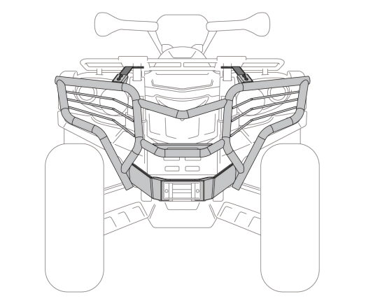 Бампер передний для квадроцикла Baltmotors Striker 500 EFI, 700 EFI (2023)/Stels Leopard 600 (2014-2015)