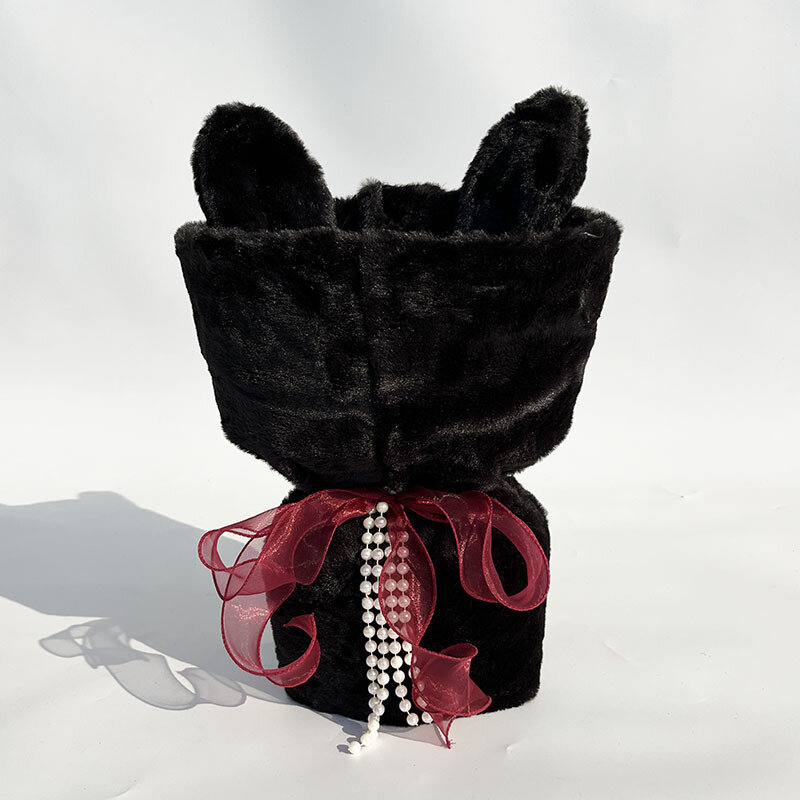 Упаковка для букета цветов в форме маленького кролика, полуготовый продукт, набор материалов для упаковки цветов, не требуется упаковка, вставьте цветы напрямую, полный набор