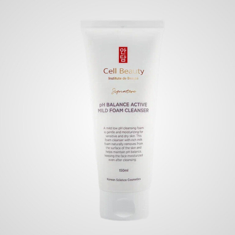 Мягкая очищающая пенка pH баланс Signature 150 мл CELL BEAUTY pH Balance Active Mild Foam Cleanser Пенка 150 мл