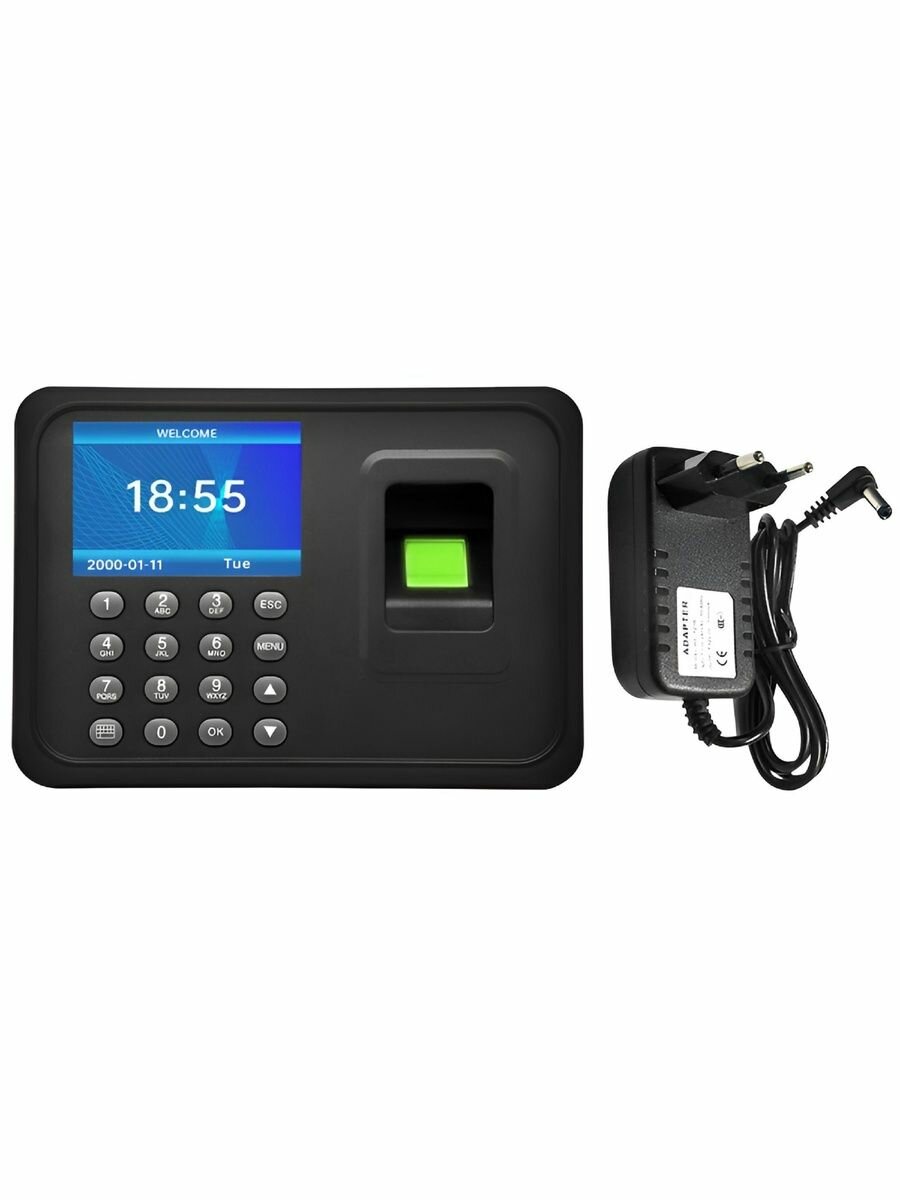 GJX Биометрический отпечаток пальца и пароль для учета рабочего времени, устройство контроля посещаемости с экраном 2.4 дюйма