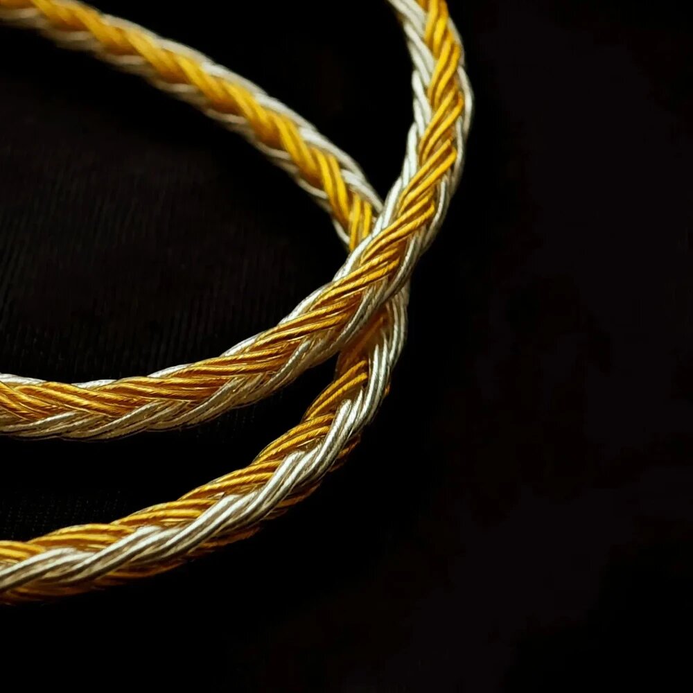 FiiO JH5 FP3 FH1s Улучшенный провод 16-жильный gold-silver-2.5mm