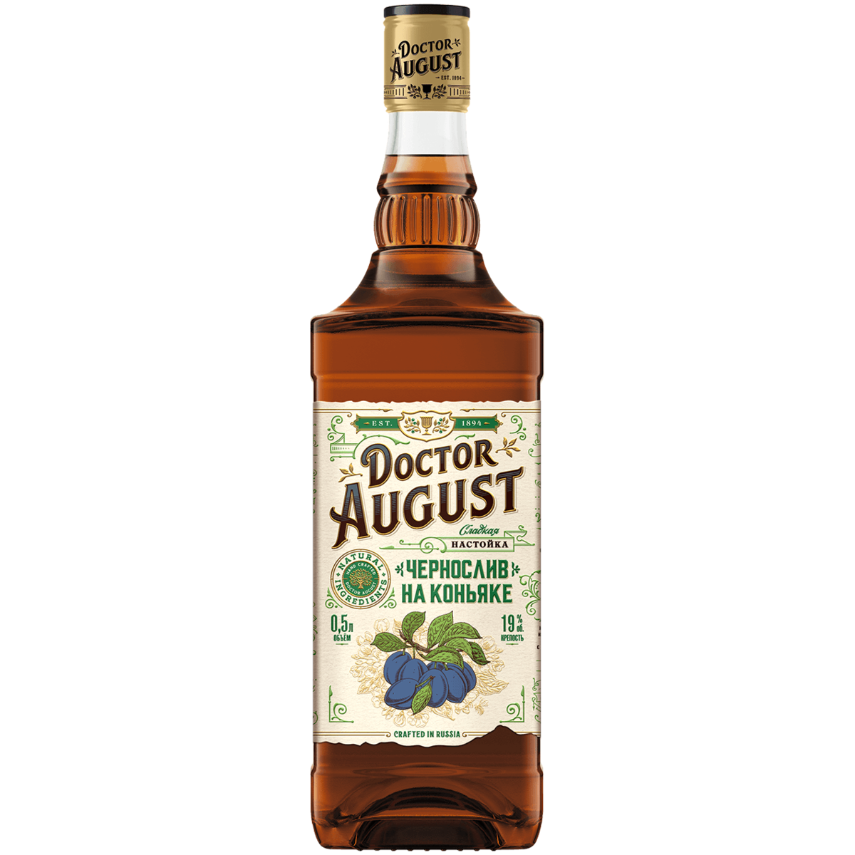 Настойка Doctor August Чернослив на коньяке 0,5 л