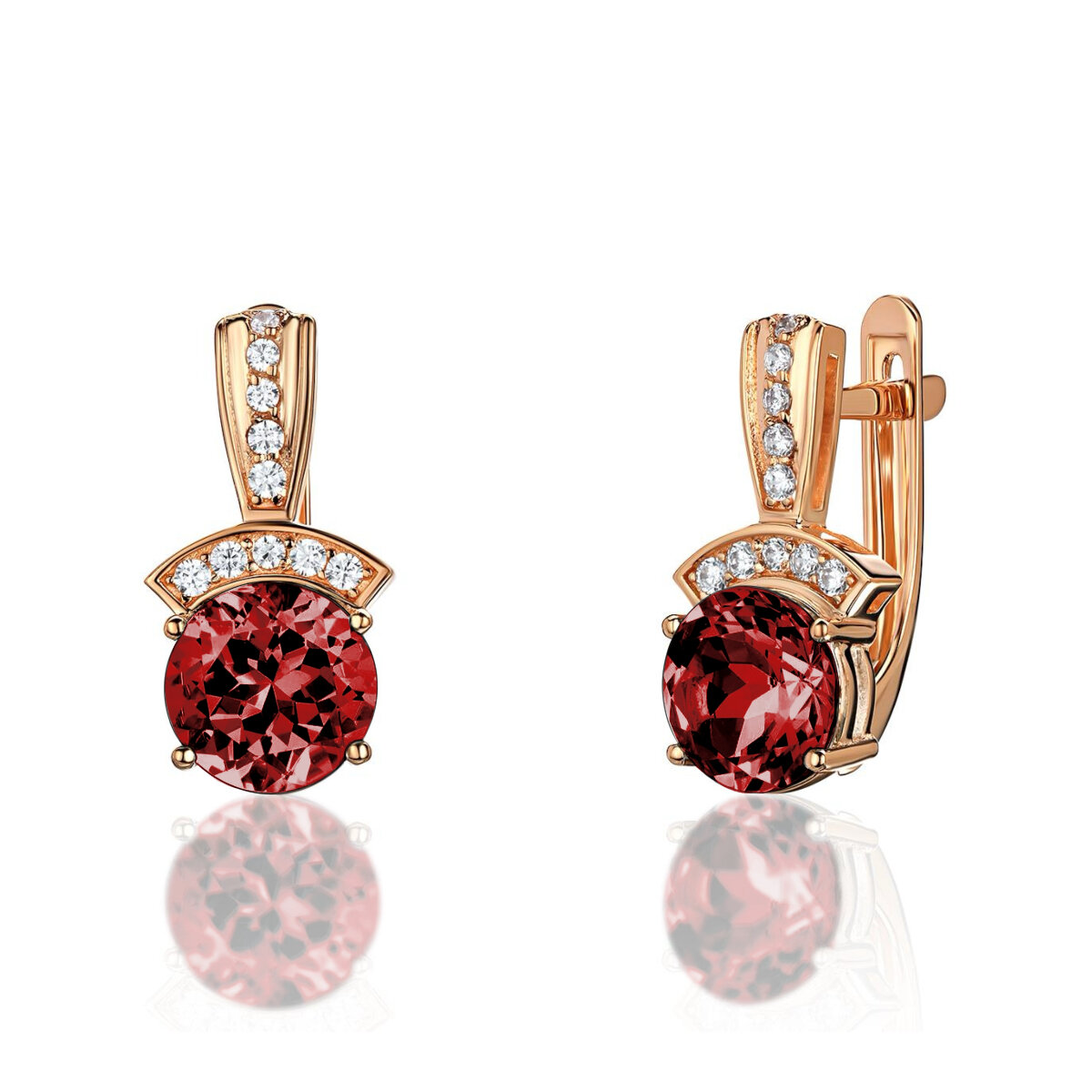Серьги Эстет, красное золото, 585 проба