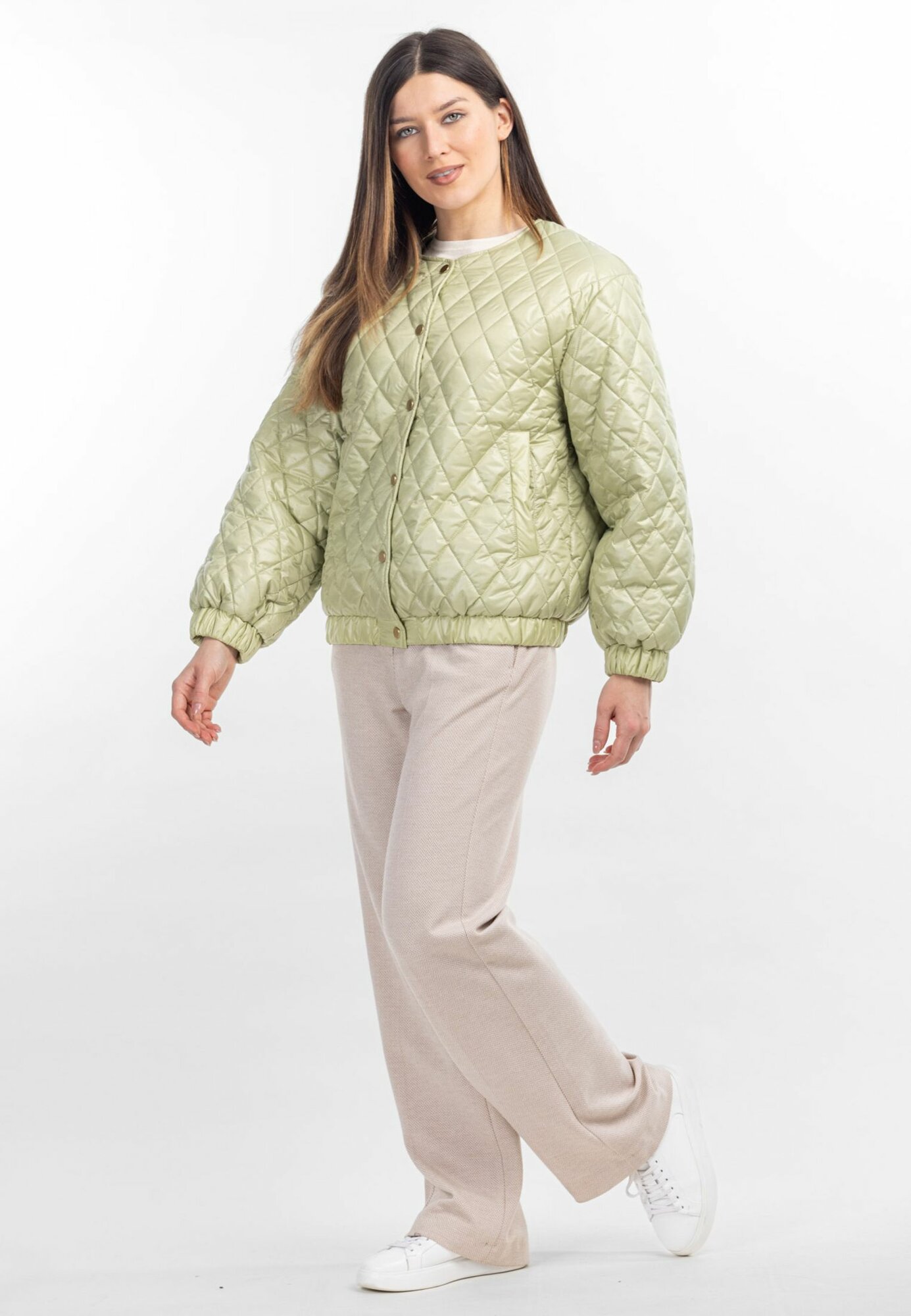 Куртка KHAN Cashmere, размер L (48), лайм — фото 1