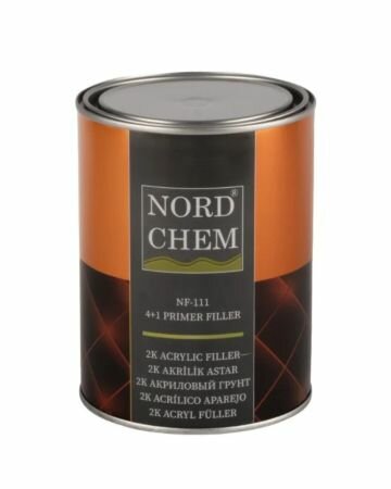 Грунт-наполнитель NORDCHEM NF-111 ACRYLIC PRIMER FILLER 4+1 2K черный 0,8л + отвердитель NH-210 0,2л