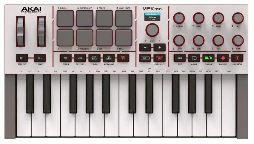 Миди-клавиатура AKAI Pro MPK Mini IV Gray
