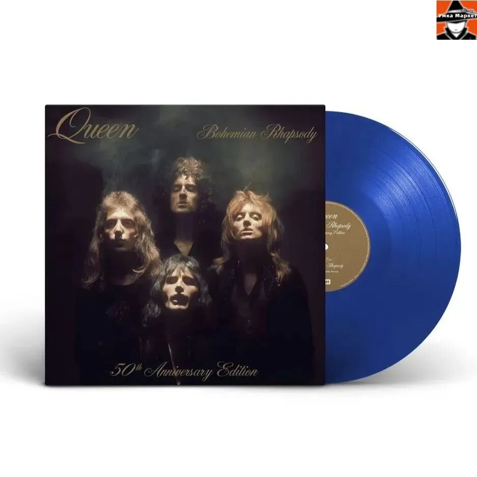 Queen - Bohemian Rhapsody (The Original Soundtrack) LP, 50 лет, прозрачный синий винил, новый, запечатан