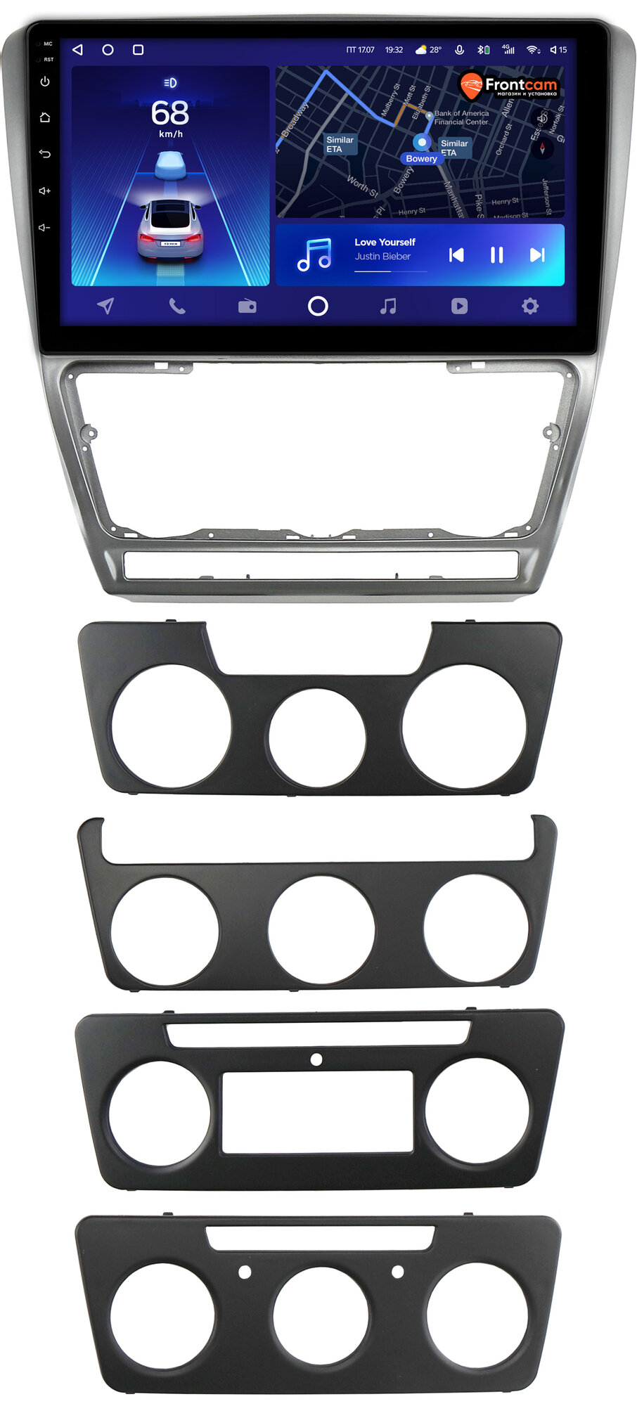 Штатная магнитола Teyes CC2 PLUS 4/64 10" RM-10-1216 Skoda Octavia A5 2004-2013 (серебро) Android 10 (4G-SIM, DSP, QLed)