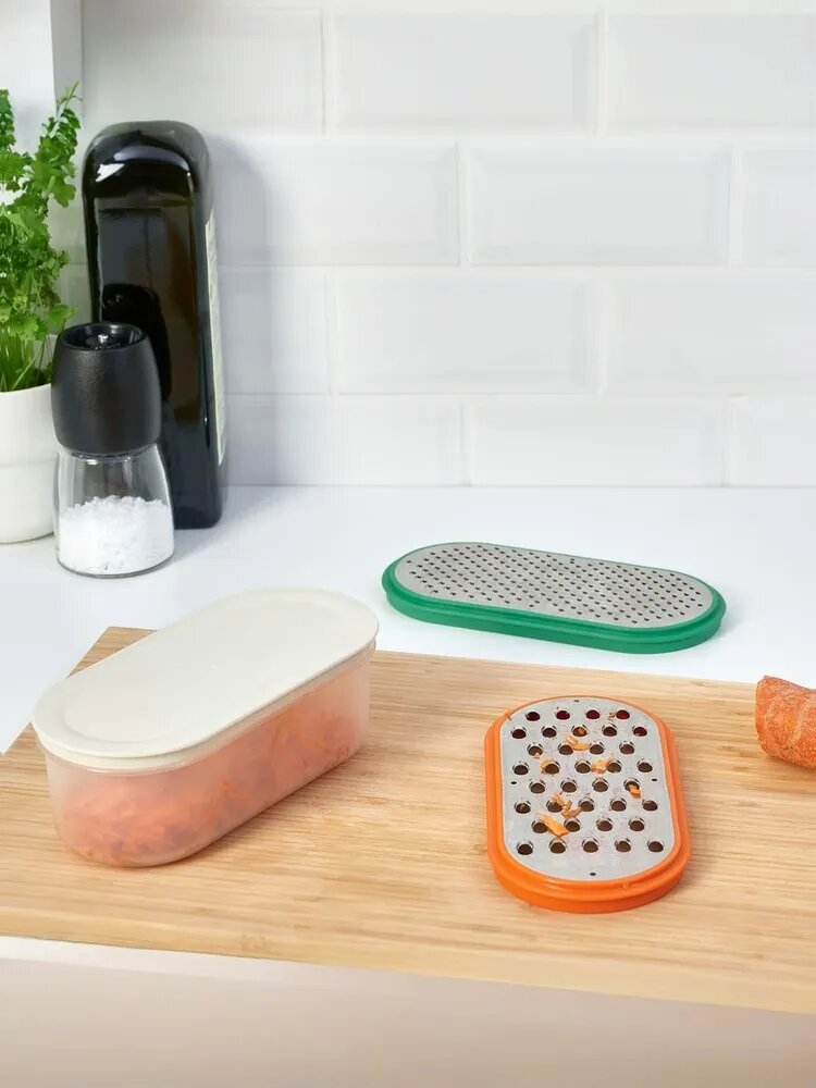 IKEA Терка с контейнером UPPFYLLD, 4 предмета для овощей и фруктов