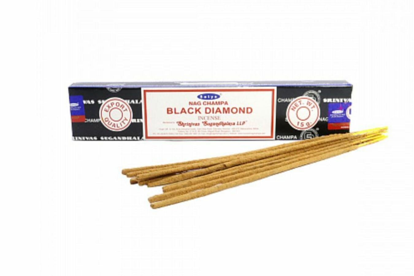Nag Champa BLACK DIAMOND Incense, Satya (Благовония Наг Чампа Черный Бриллиант, Сатья), 15 г.