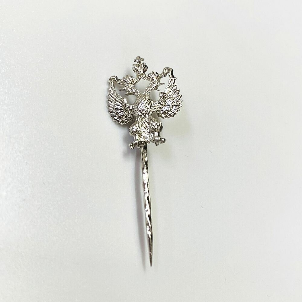 Значок, серебро, 925 проба, родирование