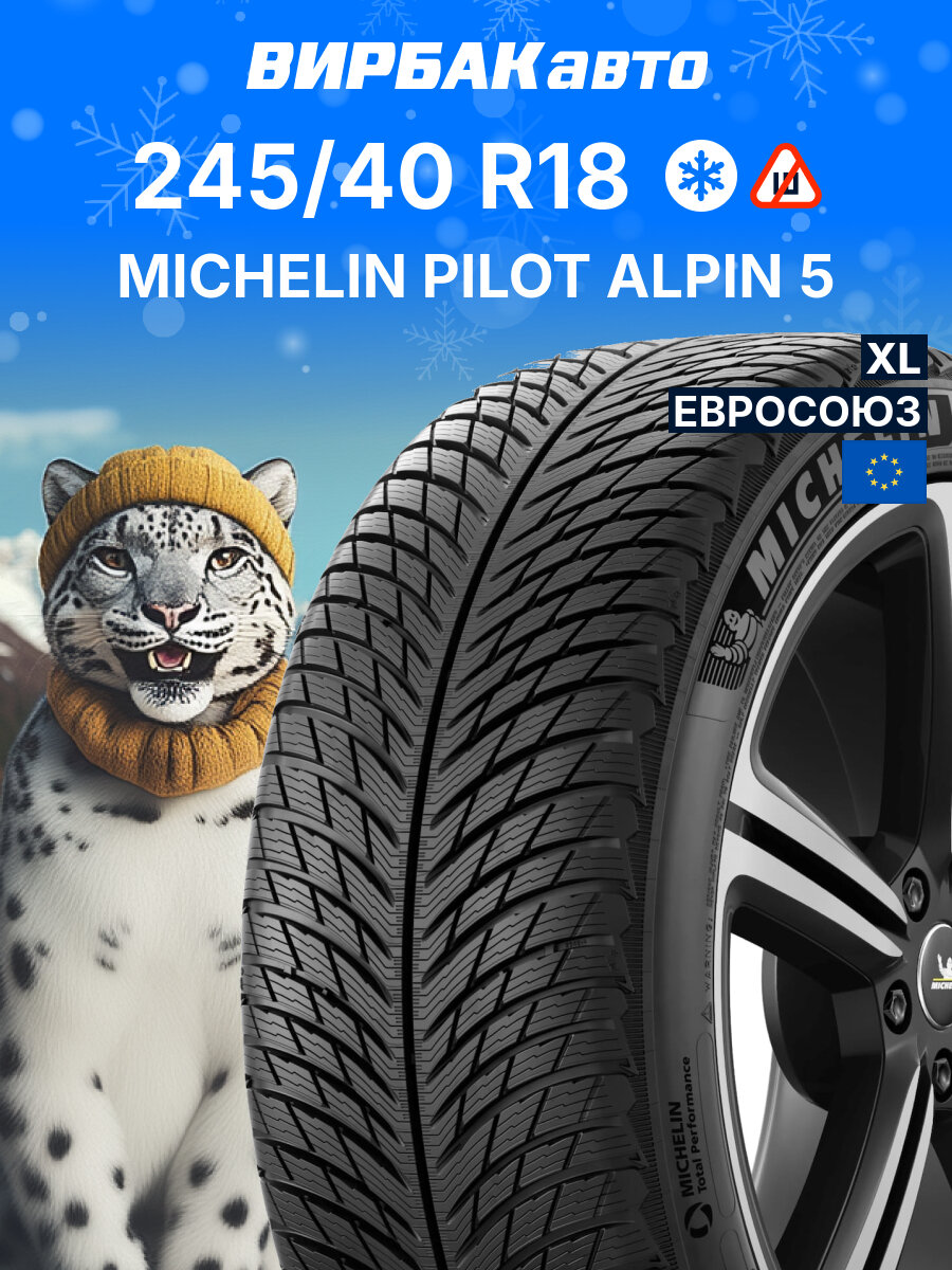 Зимние шины MICHELIN Pilot Alpin 5 245/40 R18 97W XL, зимняя автомобильная резина