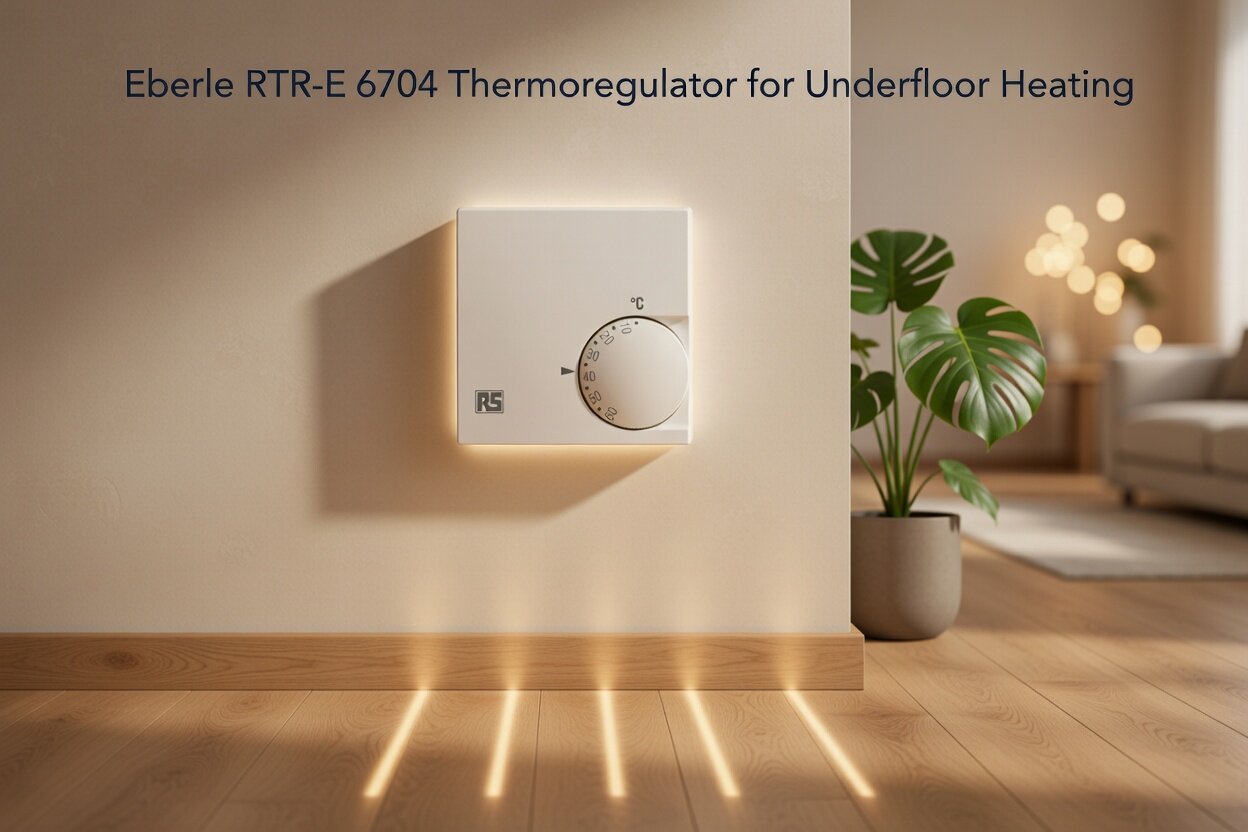 Терморегулятор Eberle RTR-E 6704 для теплого пола, накладной, IP30