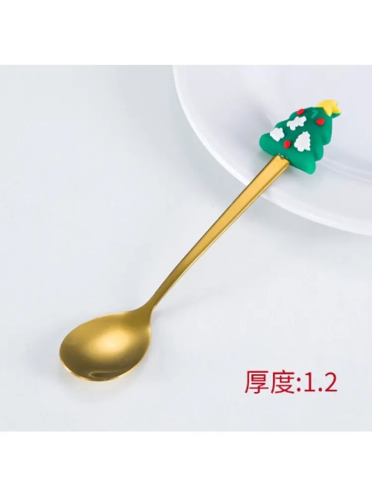 Самостабилизирующаяся ложка 1 предм. золотой, зеленый