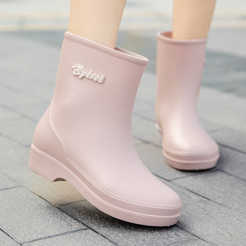 Модные короткие резиновые сапоги для женщин, нескользящие низкие водонепроницаемые сапоги для дождя, сапоги для воды, женские резиновые сапоги, резиновые сапоги для мойки автомобилей. Размер обуви. EU:39