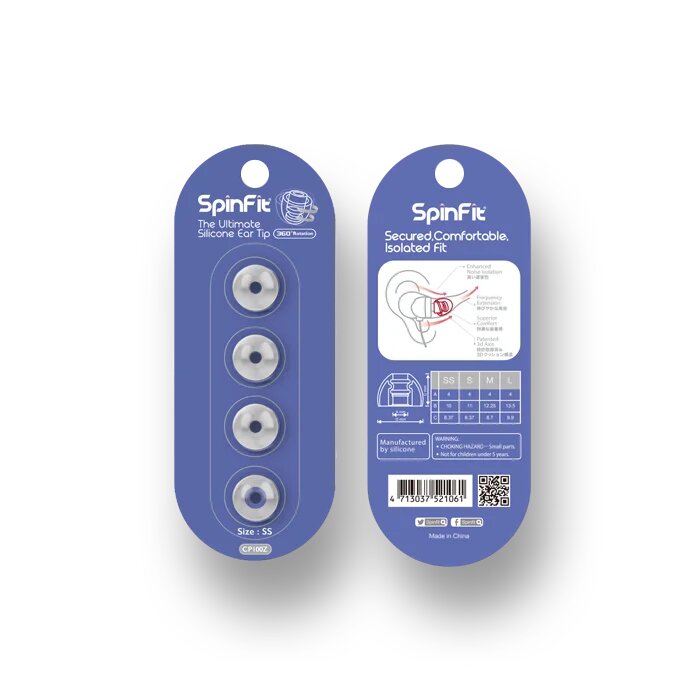 SpinFit CP100Z силиконовые вкладыши для наушников CP100Z(SS)-1 card