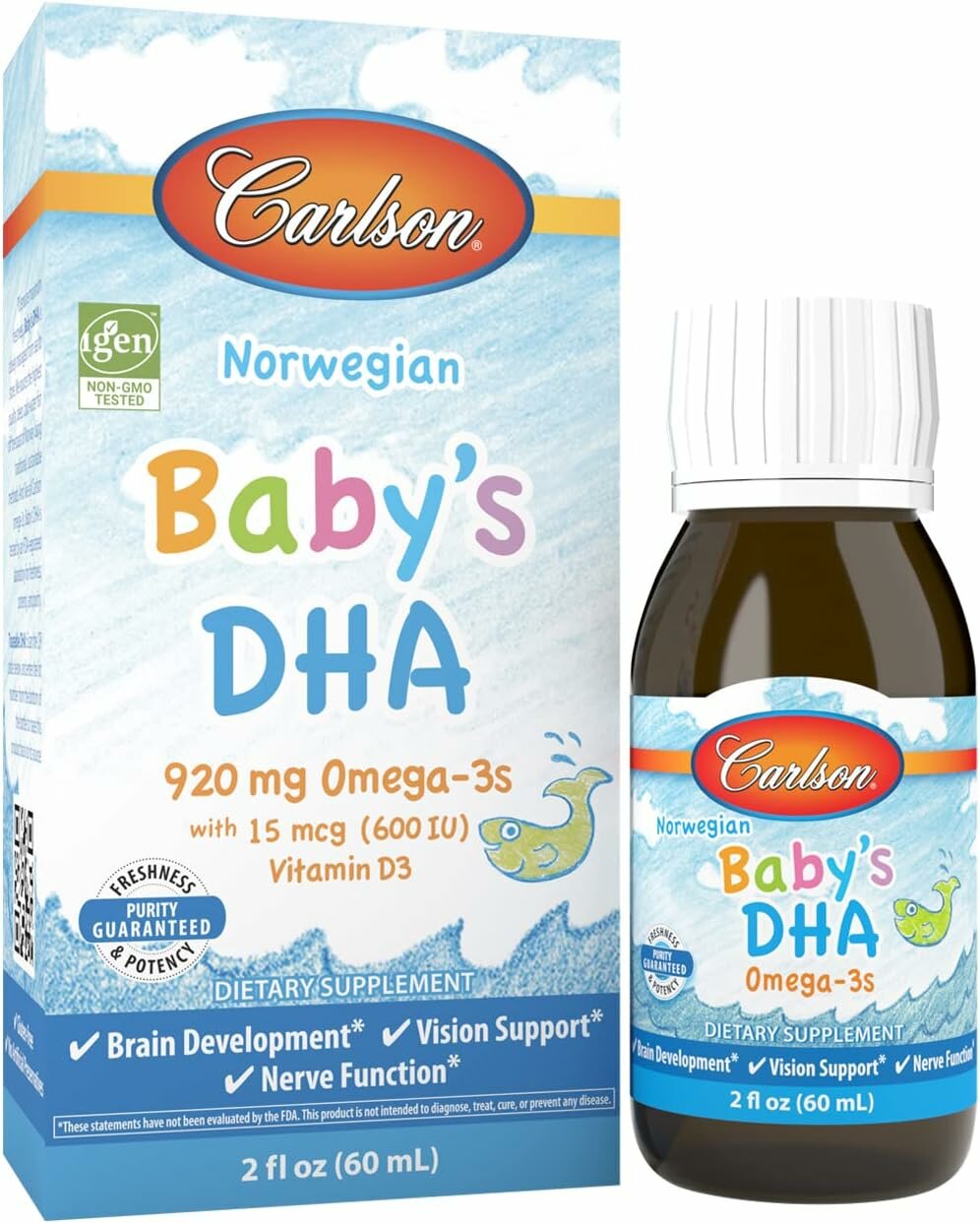 Carlson Babys DHA 920 mg 60 ml (жидкая Омега-3)