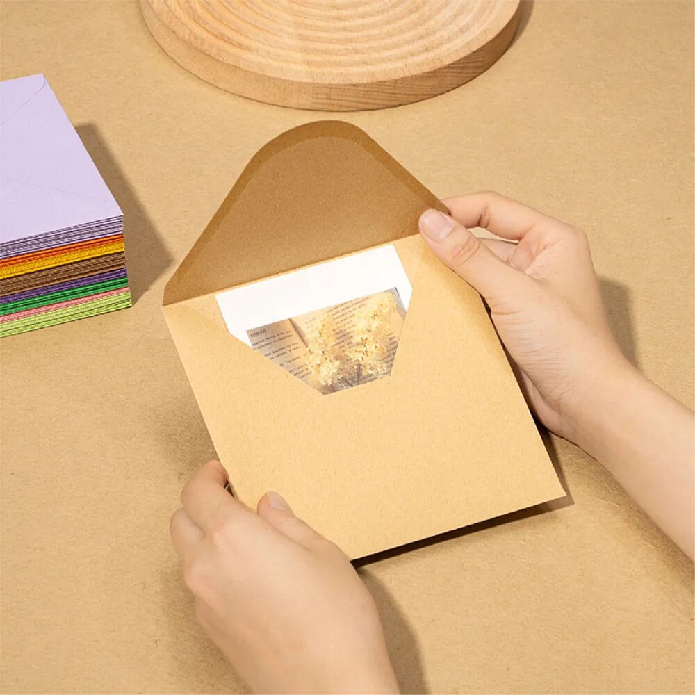 Квадратные белые крафт-конверты 20 шт 20pc-15x15cm kraft