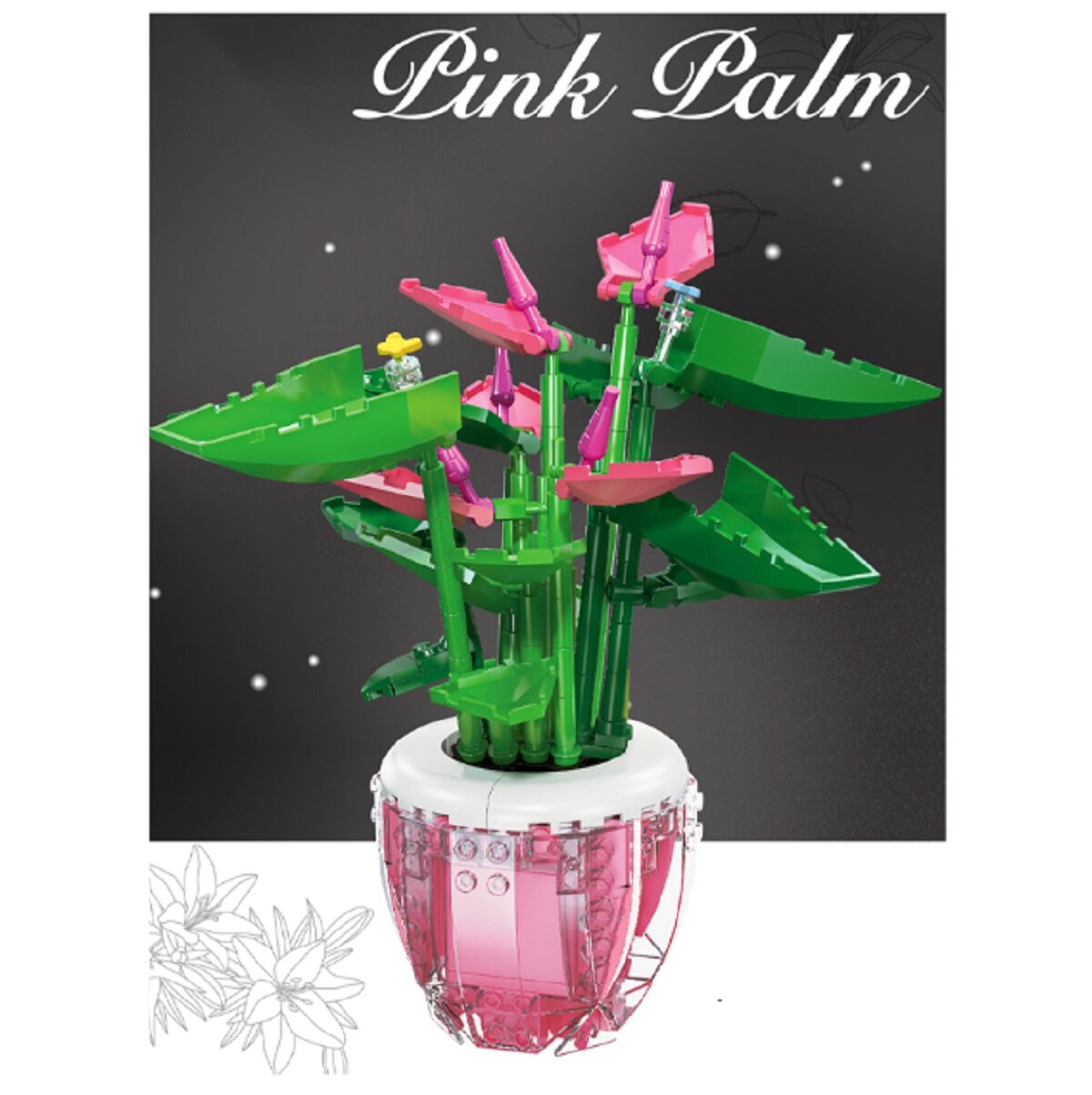 Конструктор Jie Star 98361 Цветы Цветок Бонсай 257 деталей 6 +