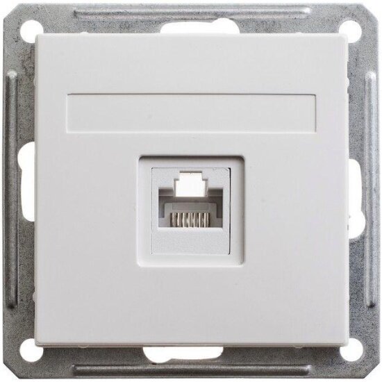 Розетка Systeme Electric (schneider Electric) SCHNEIDER ELECTRIC 1-м СП W59 компьютерная RJ45 кат.5E, белый, RSI-152K5E-1-86