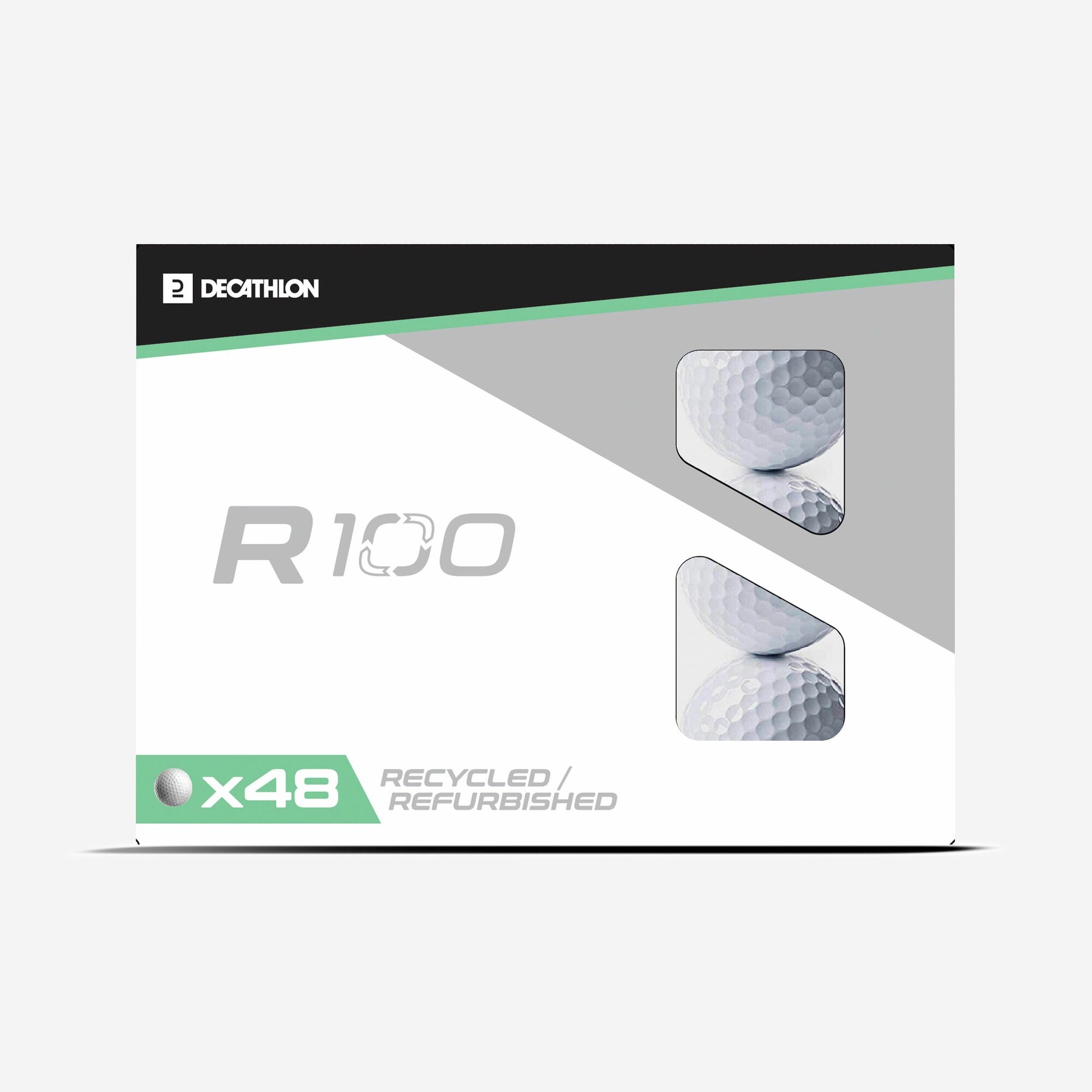 Использованные мячи для гольфа R100 x48, Decathlon, Цвет: Белый / Желтый / Оранжевый, Размер: Универсальный