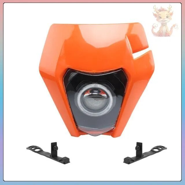 Фара для мотоцикла эндуро KTM EXC SXF MX, оранжевая, ABS пластик, 1 шт.
