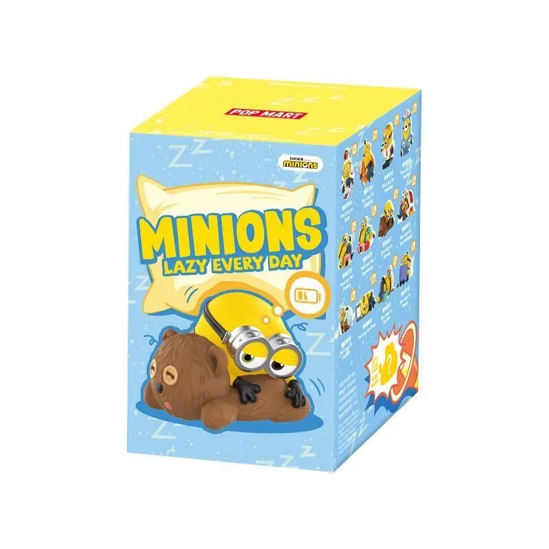 POP MART Minions Lazy Every Day Series Фигурка Фигурка Миньоны Ленивый каждый день, Материал: ПВХ, Цвет: Желтый, Коричневый