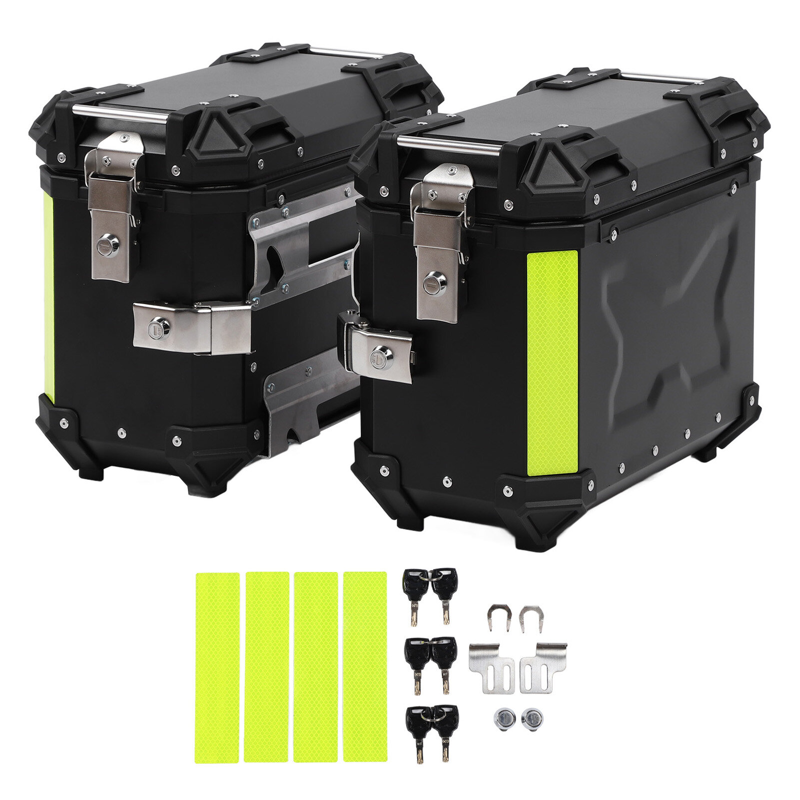 Мотоциклетный боковой кофр 28L алюминиевый, противоударный, с замком