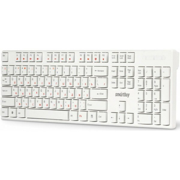 Клавиатура проводная мультимедийная Smartbuy ONE 238 USB белая (SBK-238U-W)/20