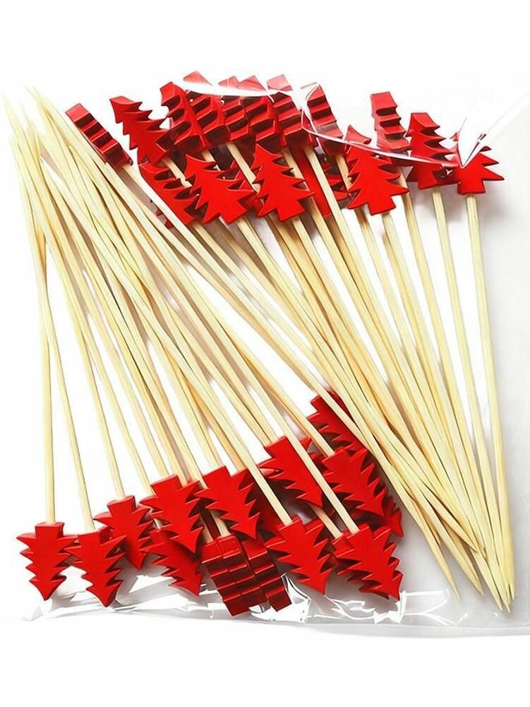 Рождественских фруктовых бамбуковых палочек