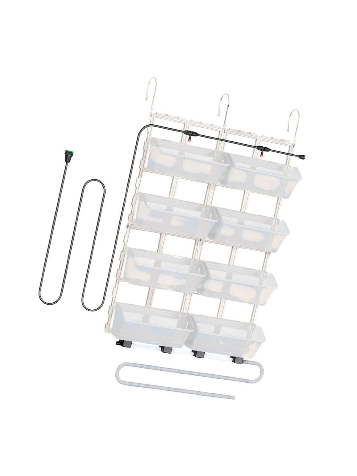 Уплотненный многоярусный контейнер для посадки с эффективным поливом для огородов с травами