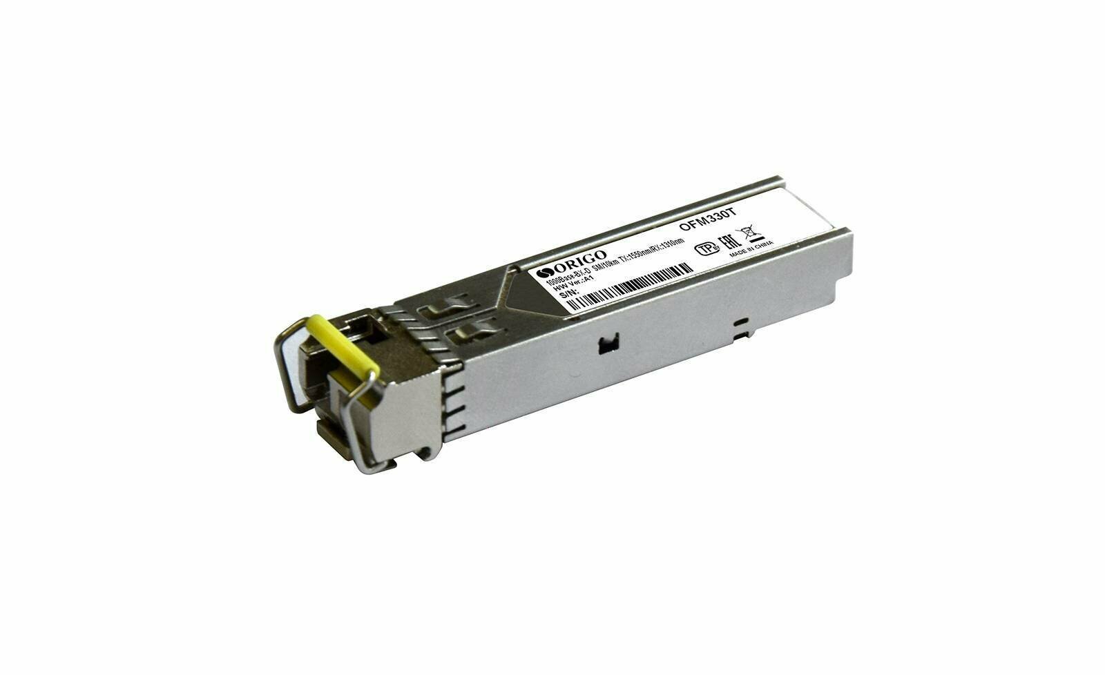 ORIGO OFM330T/3KM/B1A WDM SFP-трансивер, 1000Base-BX-D (Simplex SC), Tx:1550 нм, Rx:1310 нм, одномод, до 3км