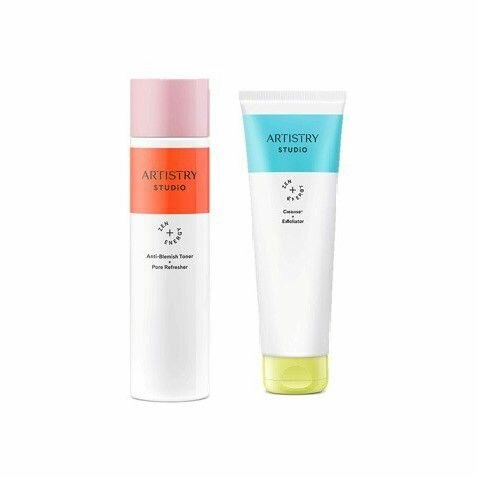 Набор "Гель для умывания + Тоник против несовершенств", очищающий поры Artistry Studio Skin