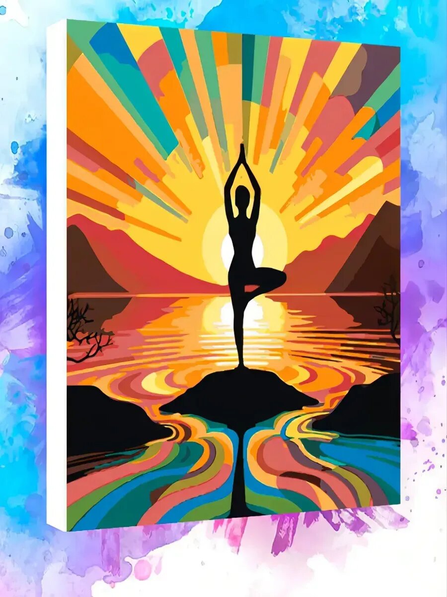 Картина по номерам Медитация Йога Девушка