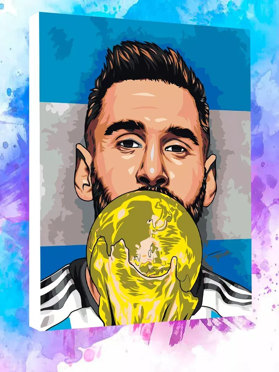 Картина по номерам Месси Messi Футбол