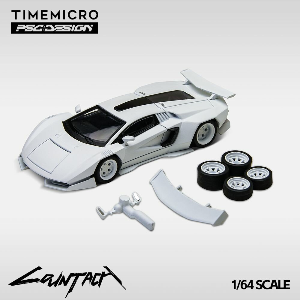 Модель автомобиля Lamborghini Countach VER.MECHANIC, 1:64, TimeMicro - коллекционная из сплава, для сборки