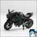 Модель мотоцикла Kawasaki(черный)