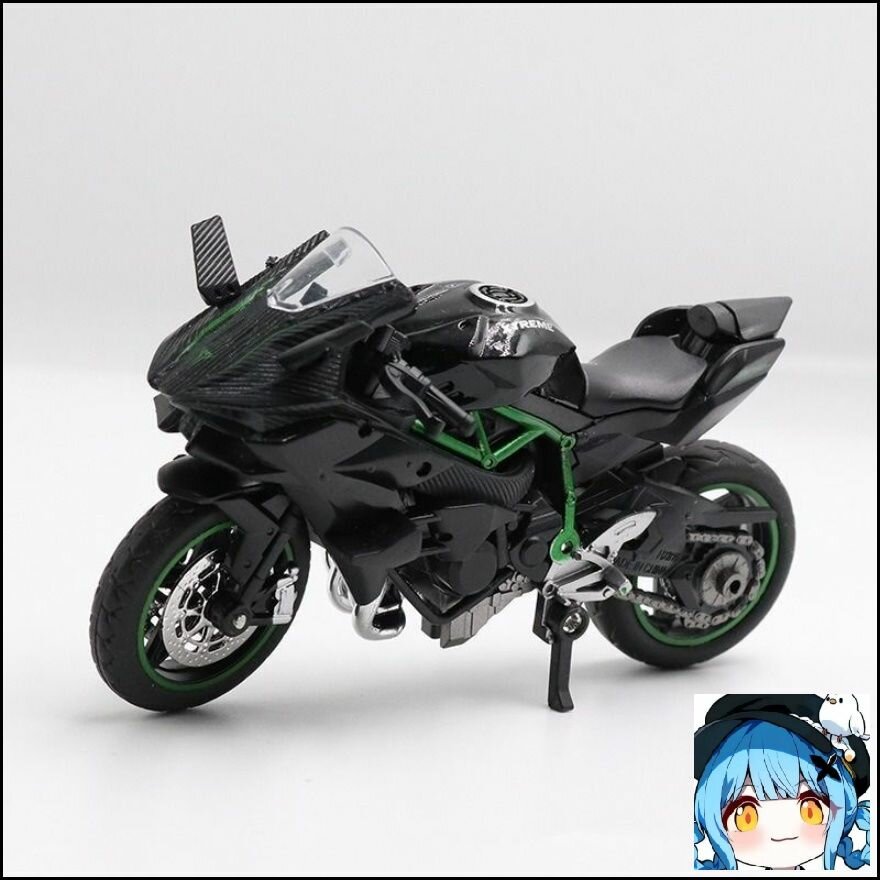 Модель мотоцикла Kawasaki(черный)