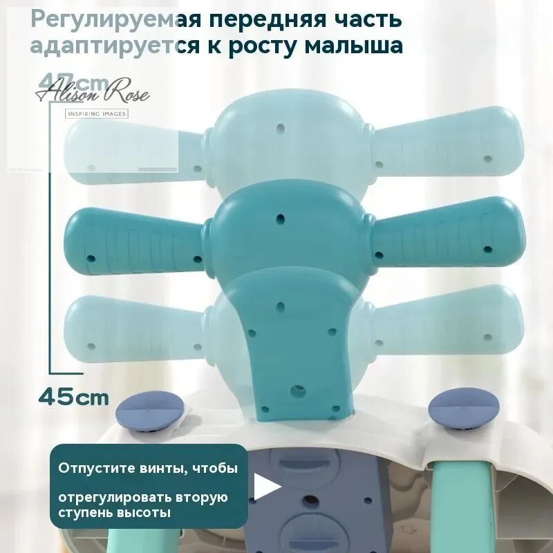 Baby Walker Многофункциональные детские ходунки для малышей, игровой центр, с колесами и развивающими элементами — фото 1