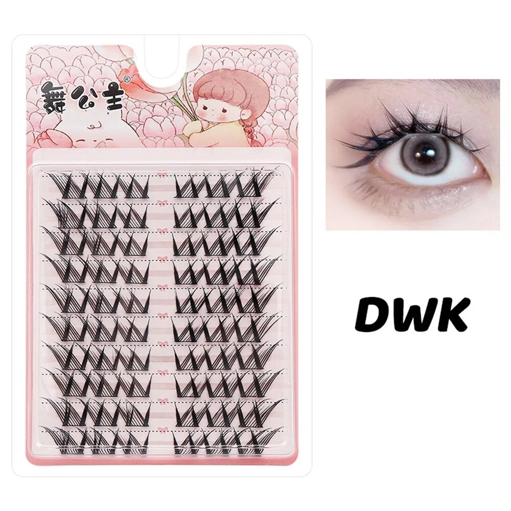 Fairy Lash кластерные ресницы черные C, 8-12 мм